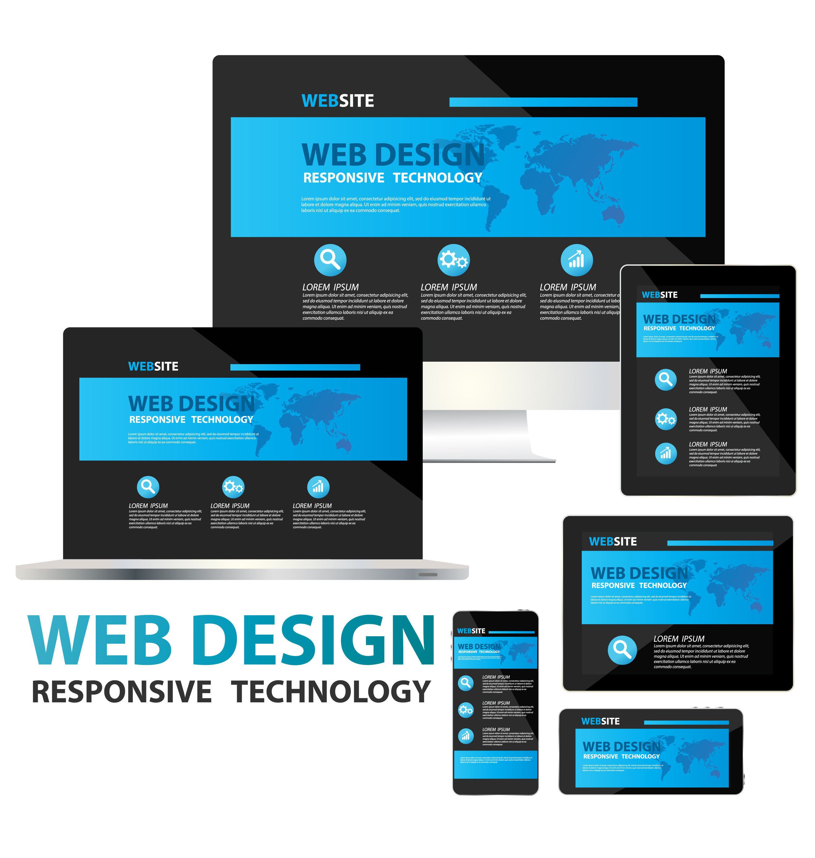 37041667 - responsive web design concept vector - Web Marketing Group